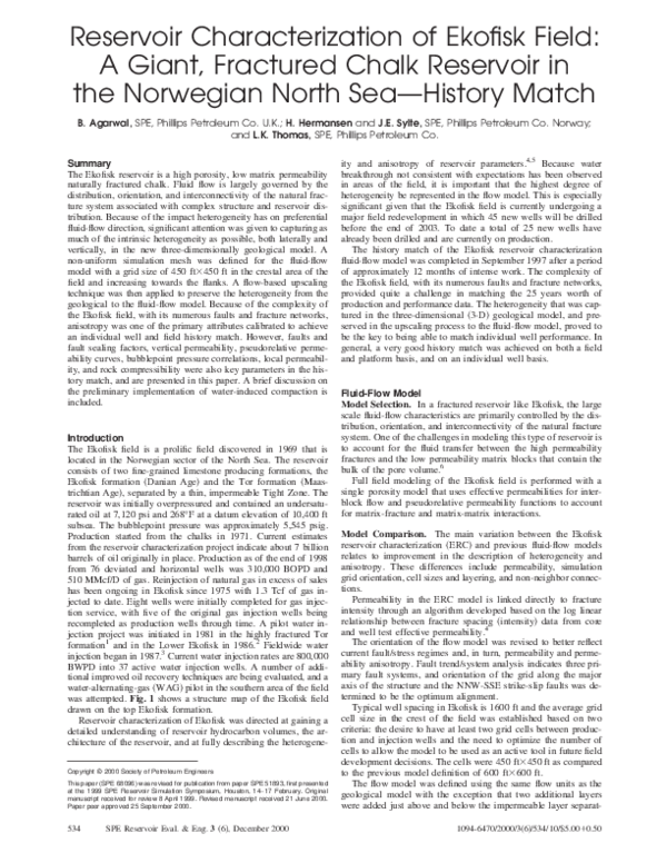 (PDF) Reservoir Characterization of Ekofisk Field: A Giant, Fractured ...