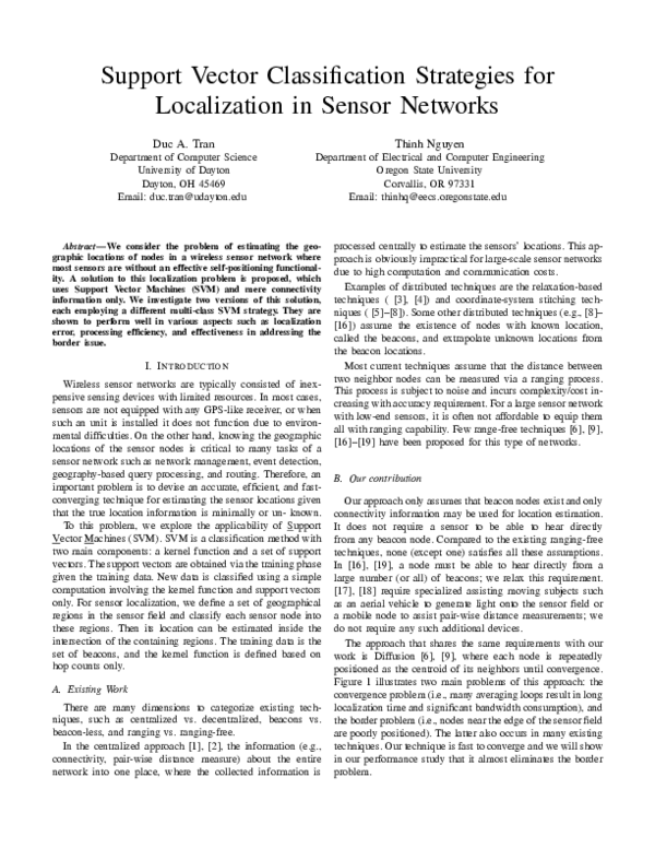(PDF) Support Vector Classification Strategies for Localization in ...