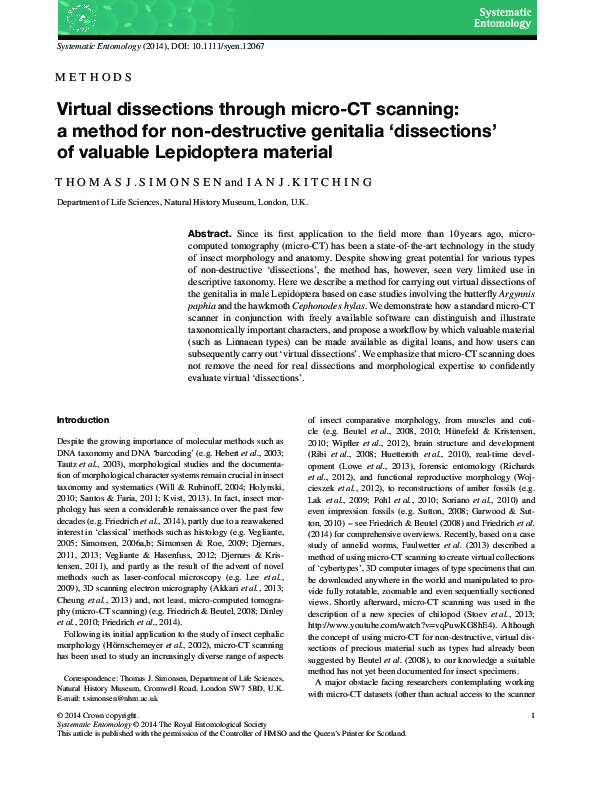 (PDF) Virtual dissections through micro-CT scanning: a method for non-destructive genitalia ...