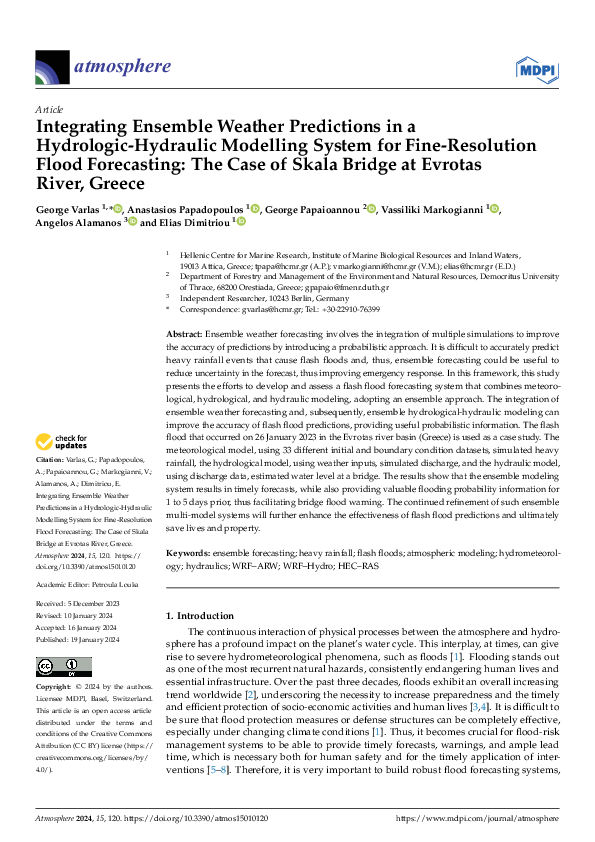(PDF) Integrating Ensemble Weather Predictions in a Hydrologic ...