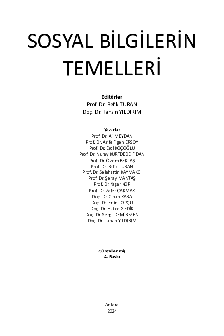 (PDF) Türkiye Yüzyılı Maarif Modeli 2024 Sosyal Bilgiler Dersi Öğretim Programı