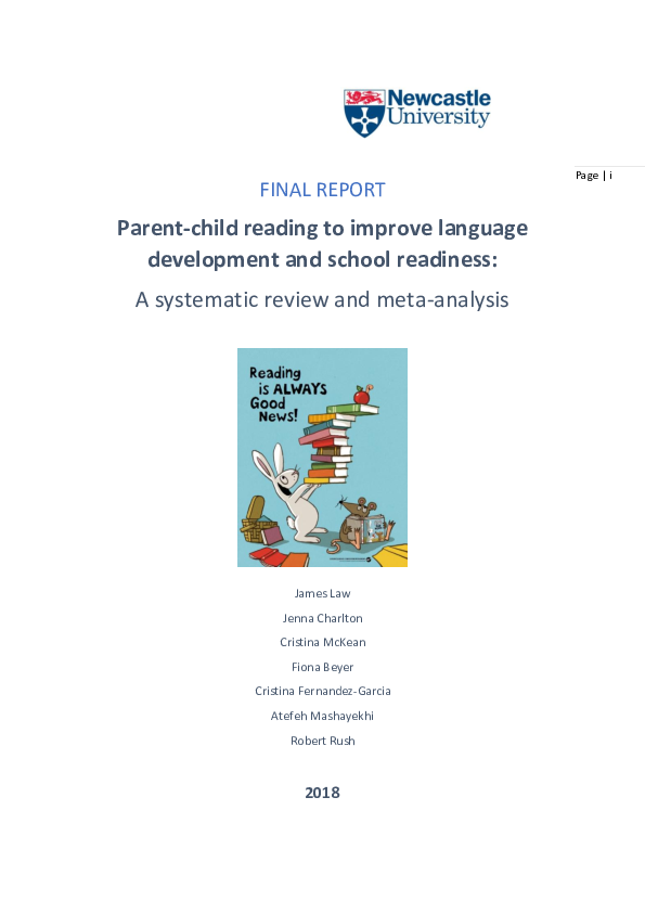 (PDF) Final report Parent-child reading to improve language development ...