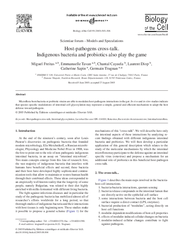 (PDF) Modulation of Host-Pathogen Interactions by Probiotics