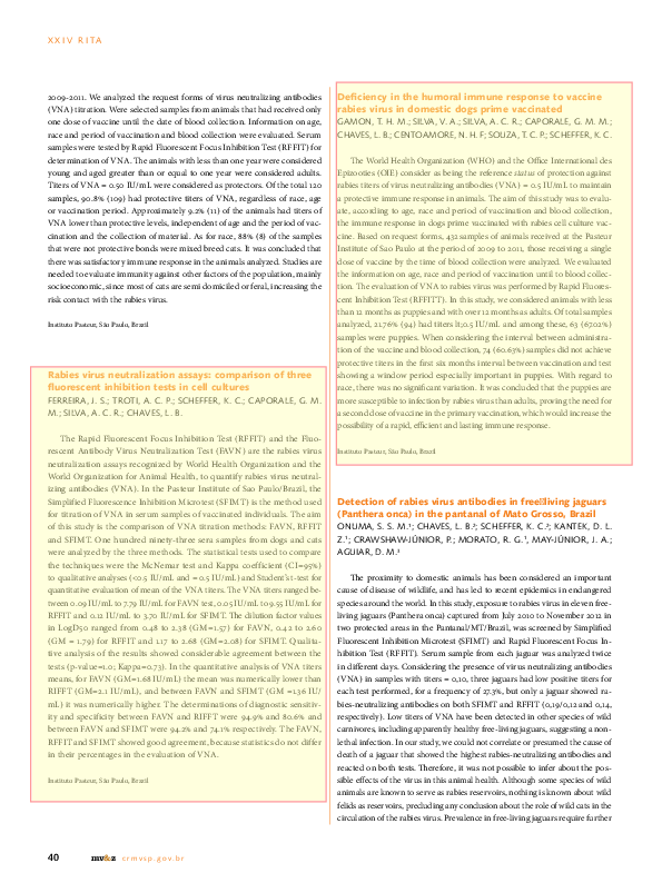 (PDF) Rabies virus neutralization assays: comparison of three ...