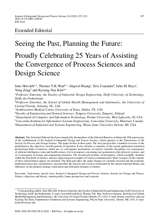 (PDF) Seeing the Past, Planning the Future: Proudly Celebrating 25 ...