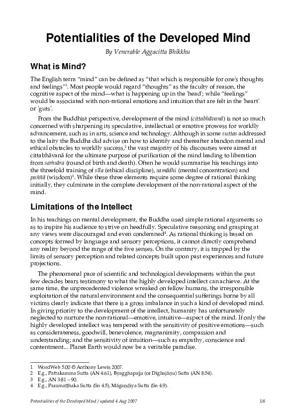 (PDF) Potentialities of the Developed Mind
