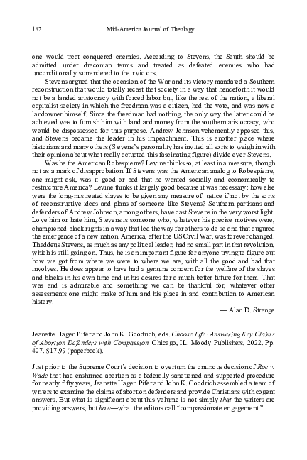 (PDF) Review of Choose Life (Moody Publishers, 2022) by Jeanette Hagen Pifer and John K ...