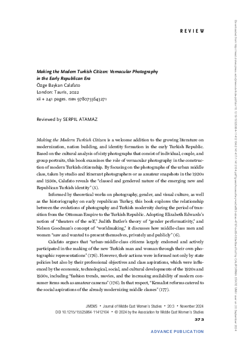 (PDF) Making the Modern Turkish Citizen: Vernacular Photography in the ...