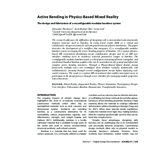 (PDF) Active Bending in Physics-Based Mixed Reality: The design and fabrication of a ...