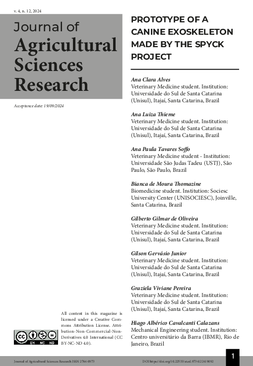 (PDF) PROTOTYPE OF A CANINE EXOSKELETON MADE BY THE SPYCK PROJECT ...