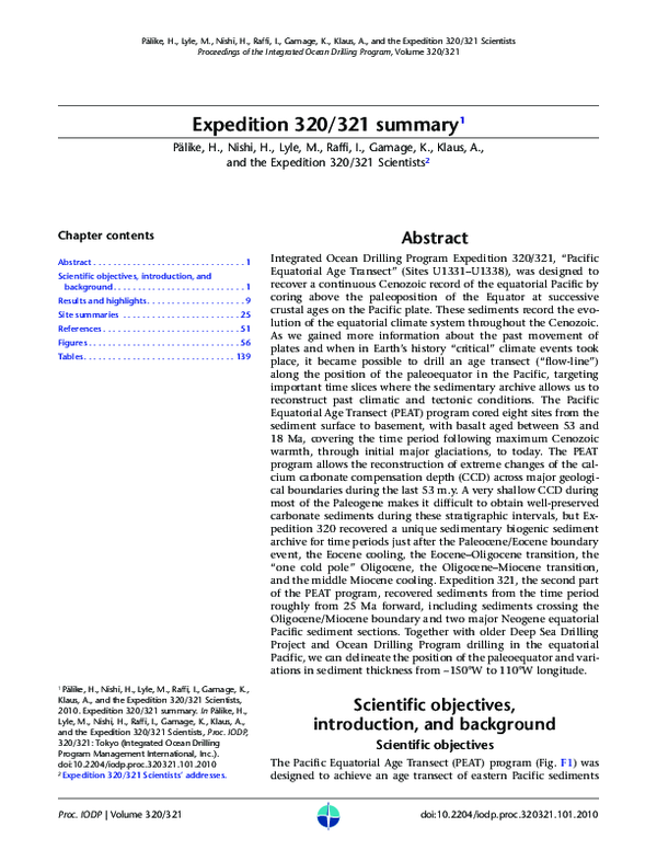 (PDF) Pacific Equatorial Age Transect