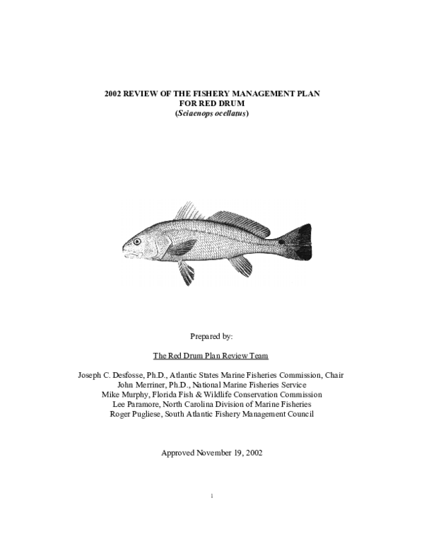(PDF) 22002 Review of the Asmfc Fishery Management Plan