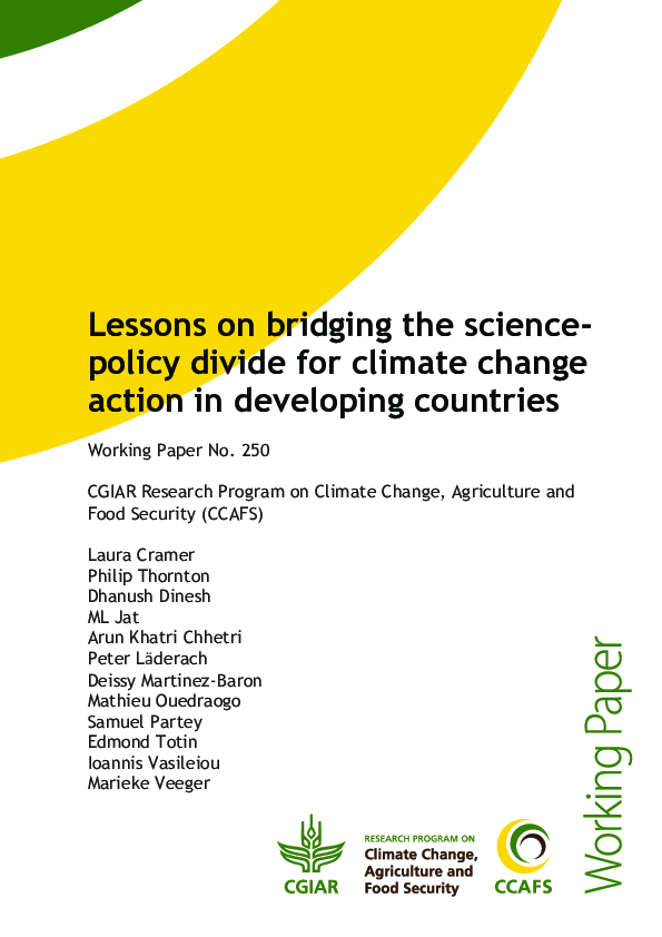 (PDF) Lessons on bridging the science-policy divide for climate change ...