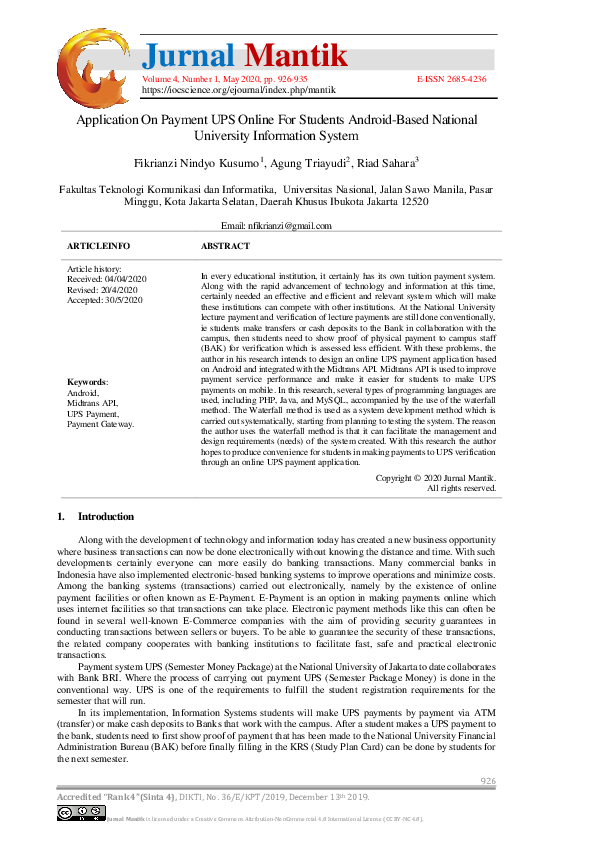 (PDF) Application On Payment UPS Online For Students Android-Based ...