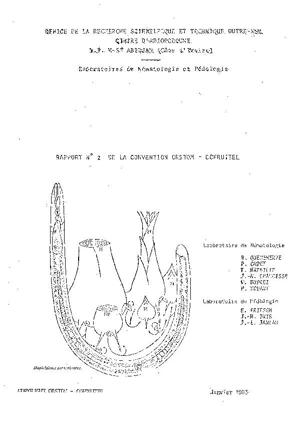 (PDF) Rapport no 2 de la convention ORSTOM-COFRUITEL