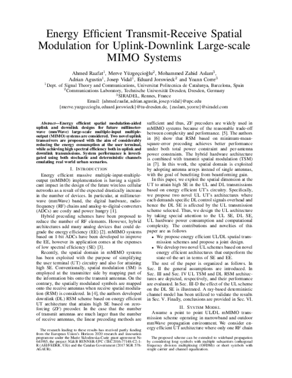 (PDF) Energy Efficient Transmit-Receive Spatial Modulation for Uplink-Downlink Large-Scale MIMO ...