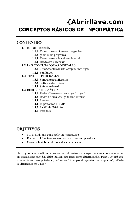 (PDF) Apuntes de Conceptos Básicos de Informática