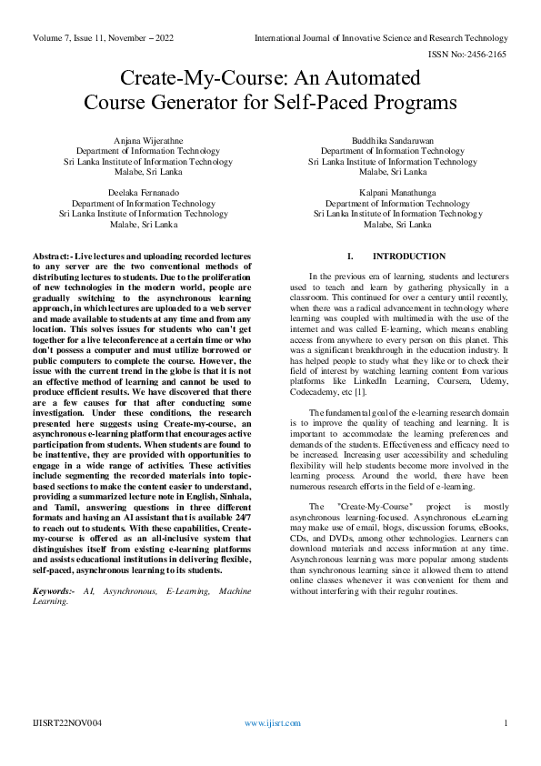 (PDF) Create-My-Course: An Automated Course Generator for Self-Paced ...