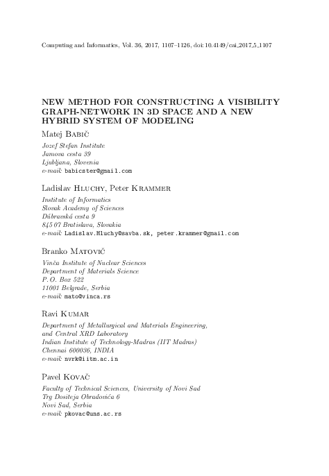(PDF) New Method for Constructing a Visibility Graph-Network in 3D Space and a New Hybrid System ...