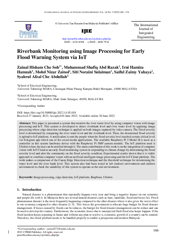 (PDF) Riverbank Monitoring using Image Processing for Early Flood ...