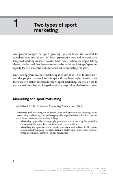 (PDF) Two types of sport marketing