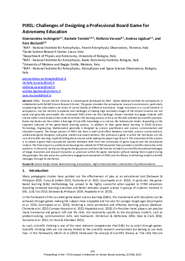 (PDF) PIXEL: Challenges of Designing a Professional Board Game for ...