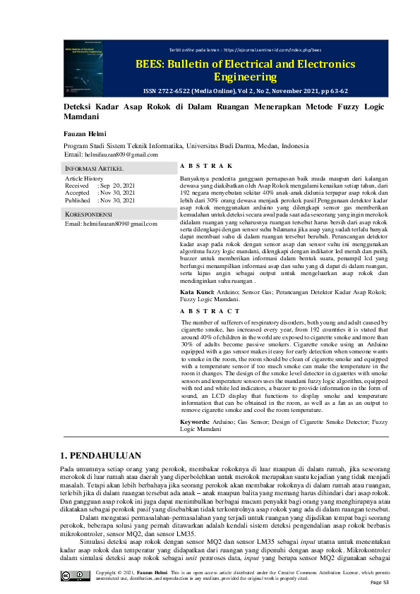 (PDF) BEES: Bulletin of Electrical and Electronics Engineering
