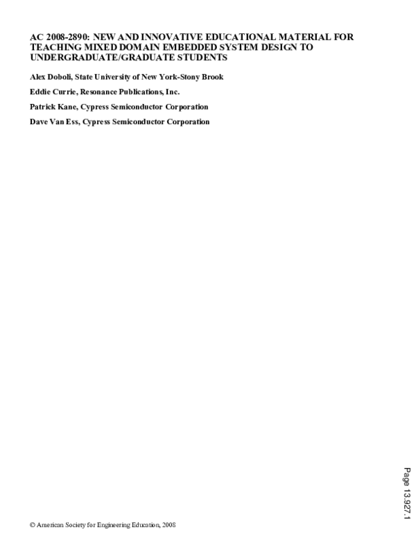 (PDF) New And Innovative Educational Material For Teaching Mixed Domain ...