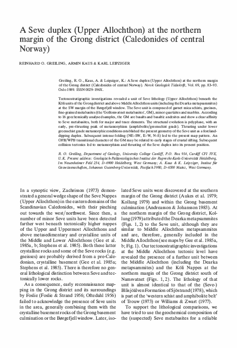 (PDF) A seve duplex (upper allochthon) at the northern margin of the ...