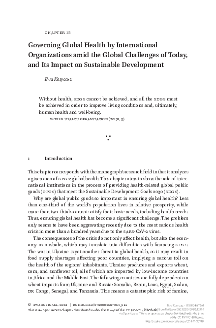 (PDF) Governing Global Health by International Organizations amid the ...