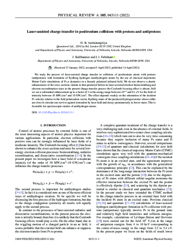 (PDF) Laser-assisted charge transfer in positronium collisions with ...