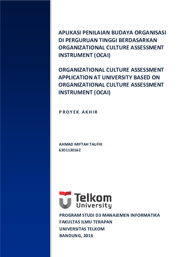 (PDF) Aplikasi Penilaian Budaya Organisasi DI Perguruan Tinggi ...
