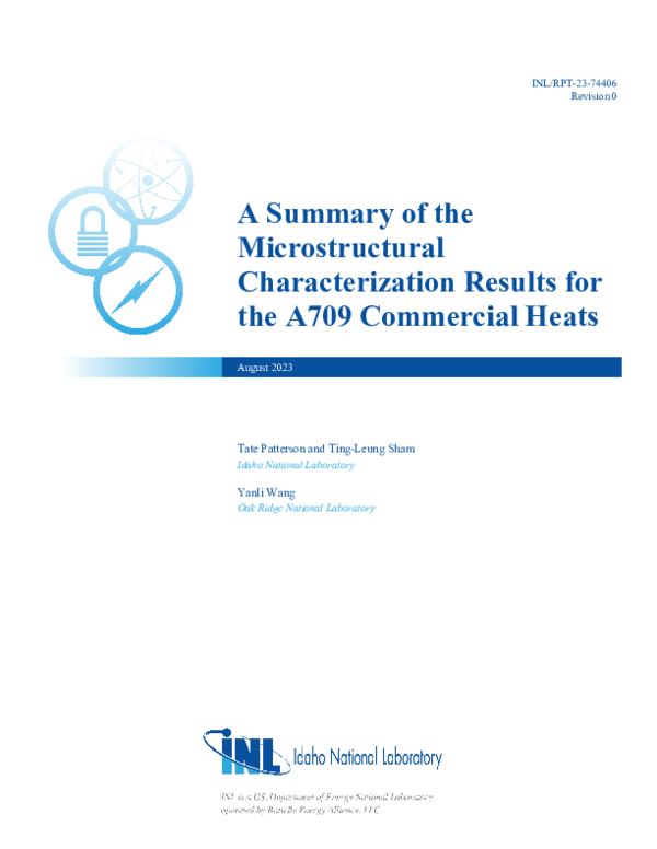 (PDF) A Summary of the Microstructural Characterization Results for the A709 Commercial Heats ...