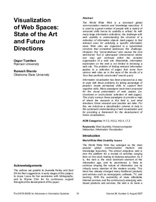 (PDF) Visualization of web spaces