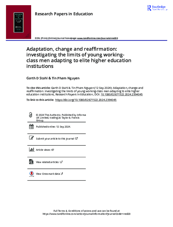 (PDF) Adaptation, change and reaffirmation: investigating the limits of ...