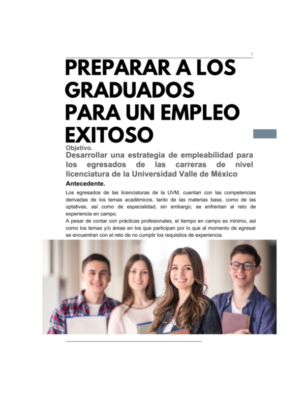 (PDF) Plan estrategico para la empleabilidad