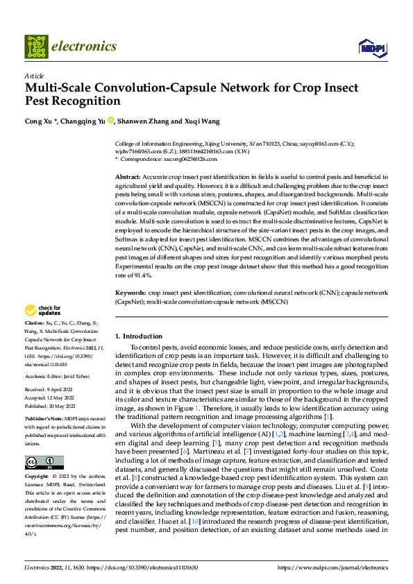 (PDF) Multi-Scale Convolution-Capsule Network for Crop Insect Pest ...