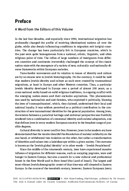 (PDF) Preface A Word from the Editors of this Volume | Haim Fireberg ...