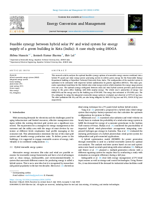 (PDF) Feasible synergy between hybrid solar PV and wind system for ...