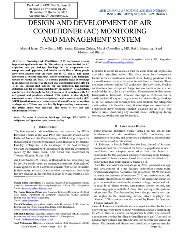 (PDF) Design And Development Of Air Conditioner (AC) Monitoring And ...