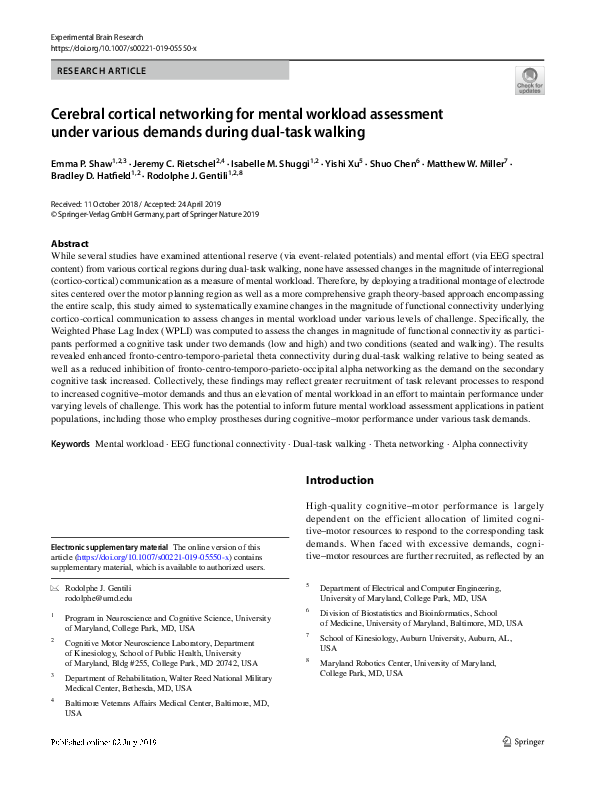 (PDF) Cerebral cortical networking for mental workload assessment under various demands during ...