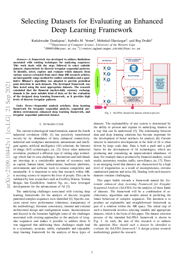 (PDF) Selecting Datasets for Evaluating an Enhanced Deep Learning Framework