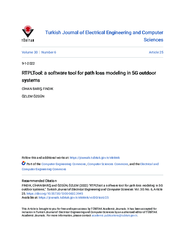 (PDF) RTPLTool: a software tool for path loss modeling in 5G outdoor ...