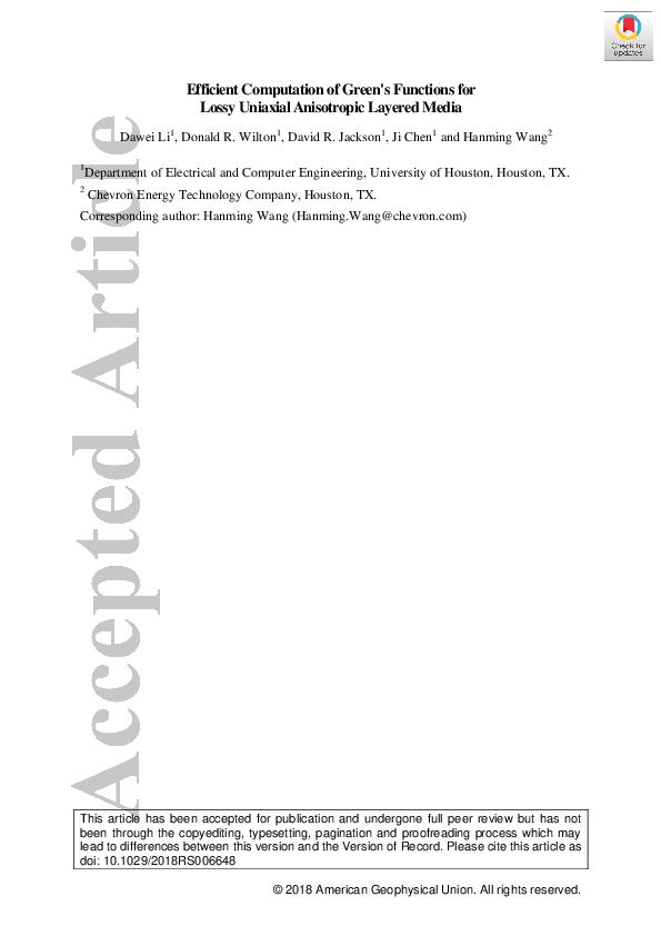 Pdf Efficient Computation Of Greens Functions For Multilayer Media In The Context Of 5g