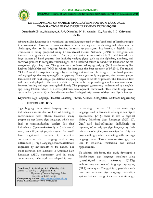 (PDF) Development of Mobile Application for Sign Language Translation ...