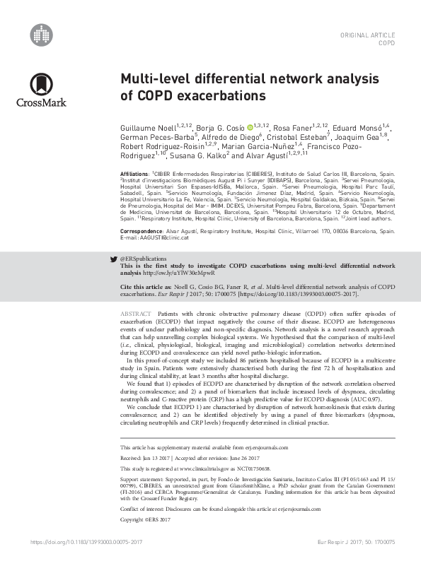 (PDF) Multi-level differential network analysis of COPD exacerbations