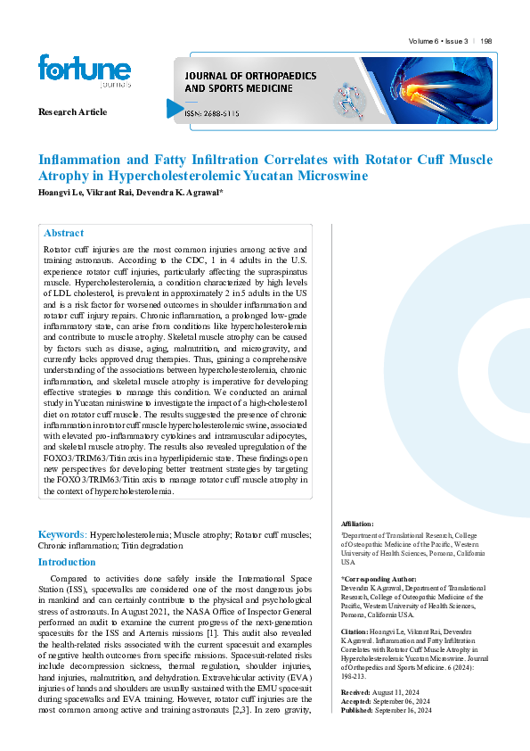 (PDF) Inflammation and Fatty Infiltration Correlates with Rotator Cuff ...