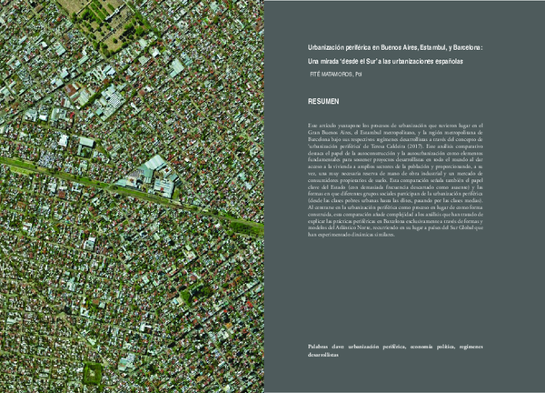 (PDF) Peripheral Urbanization in Buenos Aires, Istanbul, and Barcelona ...