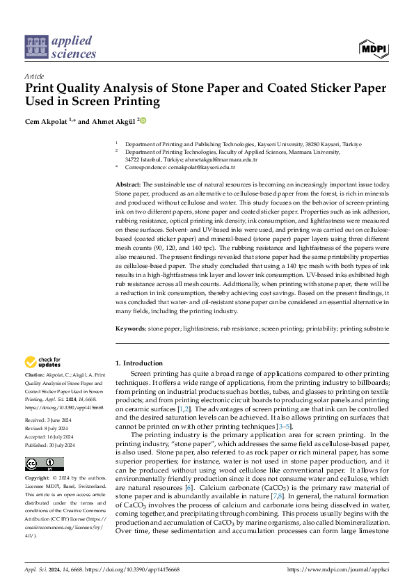 (PDF) Print Quality Analysis of Stone Paper and Coated Sticker Paper ...