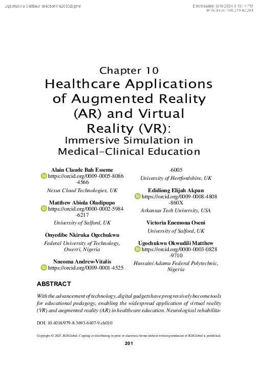 (PDF) Immersive Simulation in Medical Clinical Education